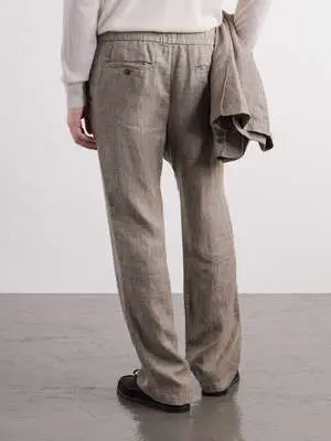 JAMES PERSE Straight-leg Linen Suit Trousers
