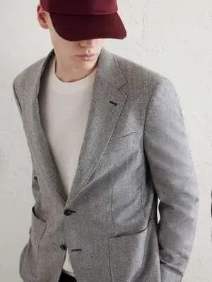 Canali Prince Of Wales Wool Blazer