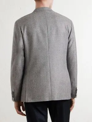 Canali Prince Of Wales Wool Blazer - Gray