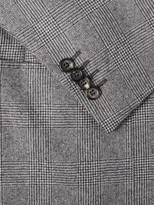Canali Prince Of Wales Wool Blazer - Gray