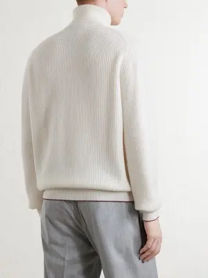 Canali Wool And Cashmere-blend Rollneck Sweater