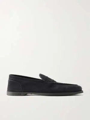 John Lobb Pace Suede Loafers - Navy
