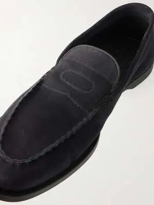 John Lobb Pace Suede Loafers - Navy