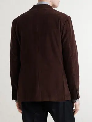 Canali Double-breasted Cotton-corduroy Blazer