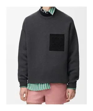 Loewe Anagram Patch Pocket Sweater - Gray/black
