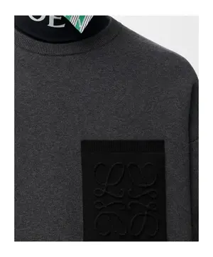 Loewe Anagram Patch Pocket Sweater - Gray/black