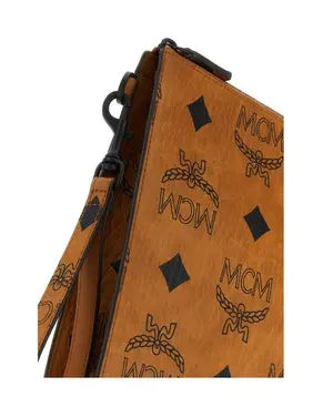 Mcm Logo Pattern Clutch