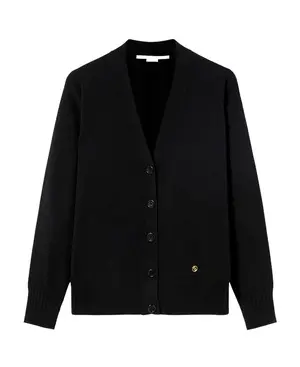 Stella McCartney Logo-embroidered Virgin Wool Cardigan