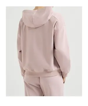 Brunello Cucinelli Zip Hoodie With Contrast Stitching - Pink