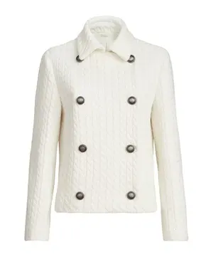 Brunello Cucinelli Cable-knit Double-breasted Blazer
