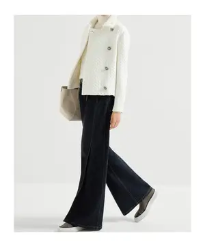 Brunello Cucinelli Cable-knit Double-breasted Blazer