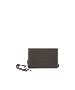 Brunello Cucinelli Calfskin Wallet With Detachable Precious Strap