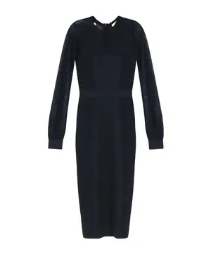 Elisabetta Franchi Sheer Panel Midi Dress