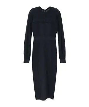 Elisabetta Franchi Sheer Panel Midi Dress