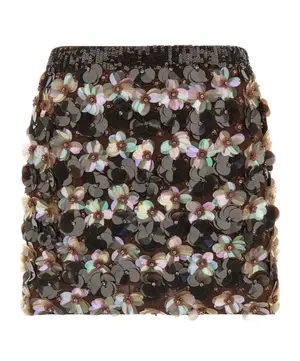 P.a.r.o.s.h Sequin-embellished Skirt - Black