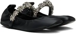 Stella McCartney Elsa Crystal Strap Ballet Flats