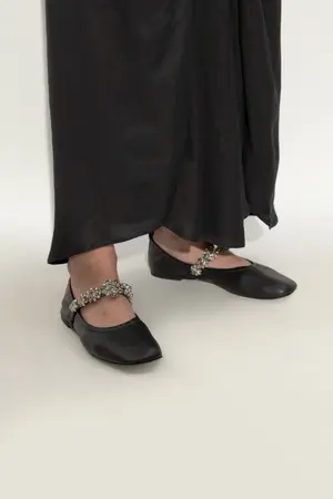 Stella McCartney Elsa Crystal Strap Ballet Flats