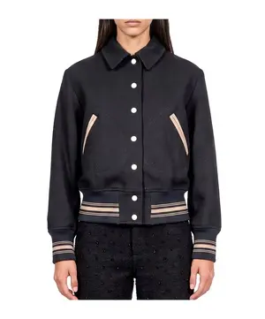 GOLDEN GOOSE Virgin Wool Floral Embellished Casual Jacket