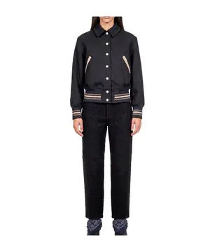 GOLDEN GOOSE Virgin Wool Floral Embellished Casual Jacket