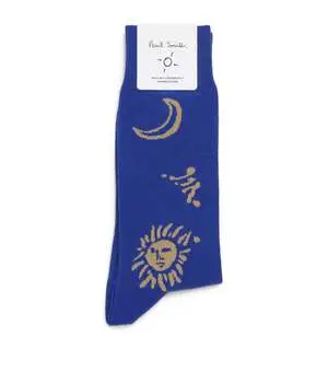 Paul Smith Cotton-blend Ink Spot Celestial Socks
