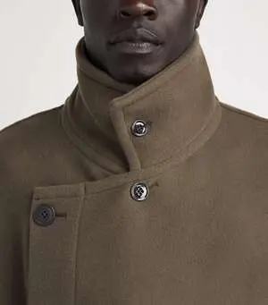 LEMAIRE Wool Oversized Wrap Coat - Green