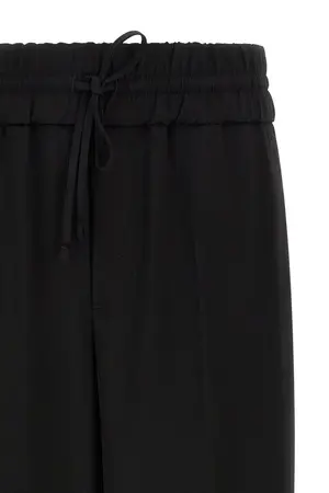 AMI Paris Elasticated Waistband Trousers - Black