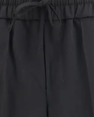 AMI Paris Elasticated Waistband Trousers - Black