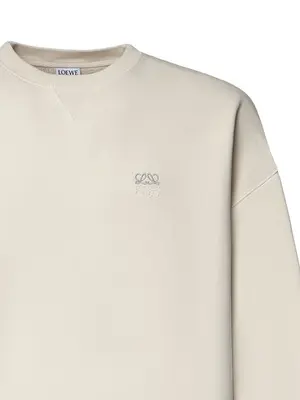 Loewe Oliver Lattughi Brushed Alpaca Crew Neck Sweater