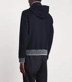 Paul & Shark Cashmere-wool Blend Hooded Zip-up Jacket