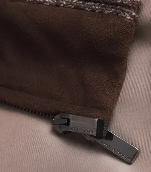 Paul & Shark Suede And Wool-cashmere Bomber Jacket