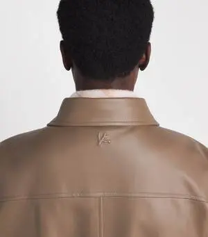 Isaia Lambskin Flight Jacket