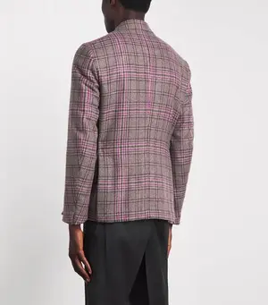 Isaia Cashmere Check Capri Blazer