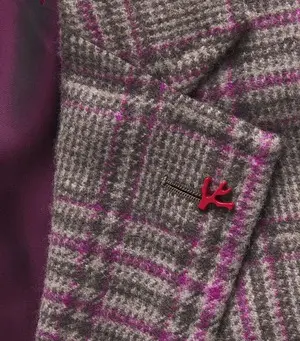 Isaia Cashmere Check Capri Blazer