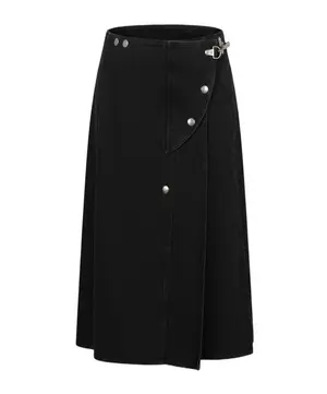 Marni Asymmetrical Pleated Denim Skirt