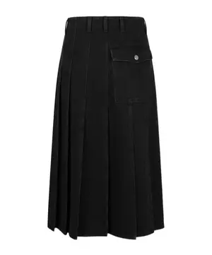 Marni Asymmetrical Pleated Denim Skirt