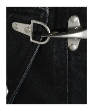 Marni Asymmetrical Pleated Denim Skirt