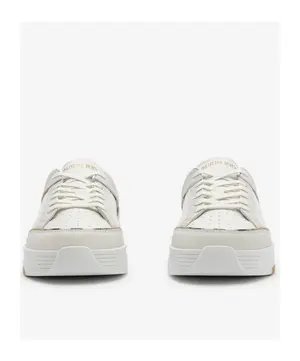 Burberry Leather And Nylon Harrow Sneakers - White/archive Beige