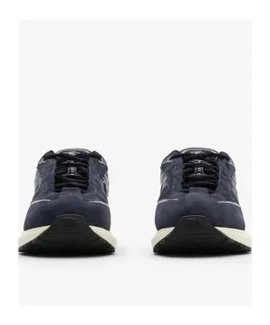 Burberry Eclipse Suede And Nylon Sneakers With Metallic House Check - Phantom Blue
