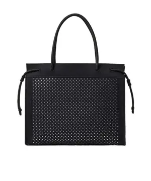 Fendi Magic Shopper Large Embroidered Fabric Shopper With Mirrors