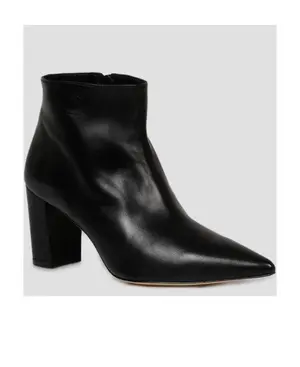 STUART WEITZMAN Logo Pointed Toe Ankle Boots