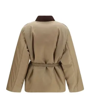 Versace Long-sleeved Belted Jacket