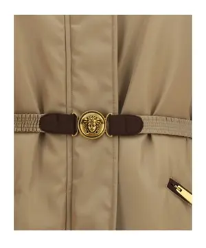 Versace Long-sleeved Belted Jacket