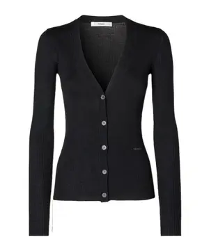Fendi Wool Ribbed Cardigan