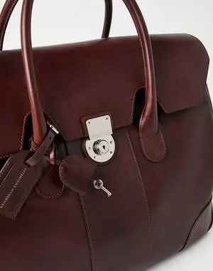 Brunello Cucinelli Boston Casual Bag - Deep Fuchsia