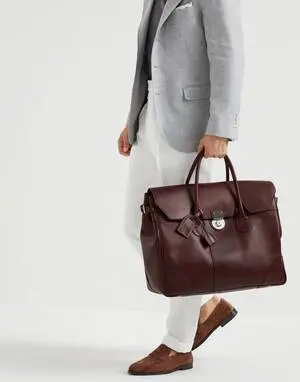 Brunello Cucinelli Boston Casual Bag - Deep Fuchsia