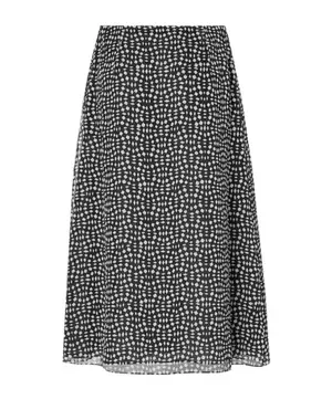 Fendi Printed Georgette Midi Skirt