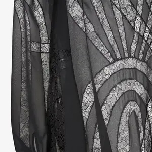 Fendi Georgette And Chantilly Lace Dress