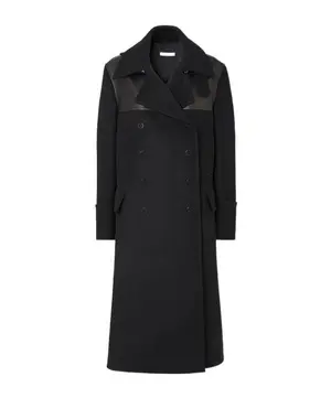 Fendi Wool And Leather Parka
