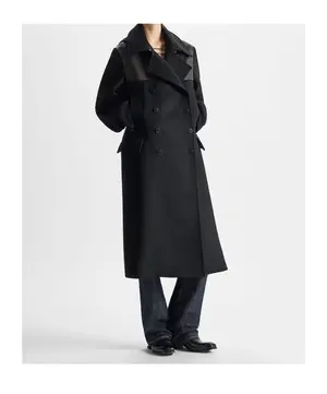 Fendi Wool And Leather Parka