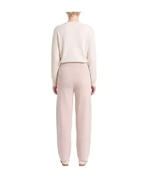 Max Mara Solid-color Tapered Ankle-length Knit Pants
